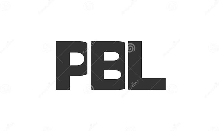 PBL Logo Design Template with Strong and Modern Bold Text. Initial ...