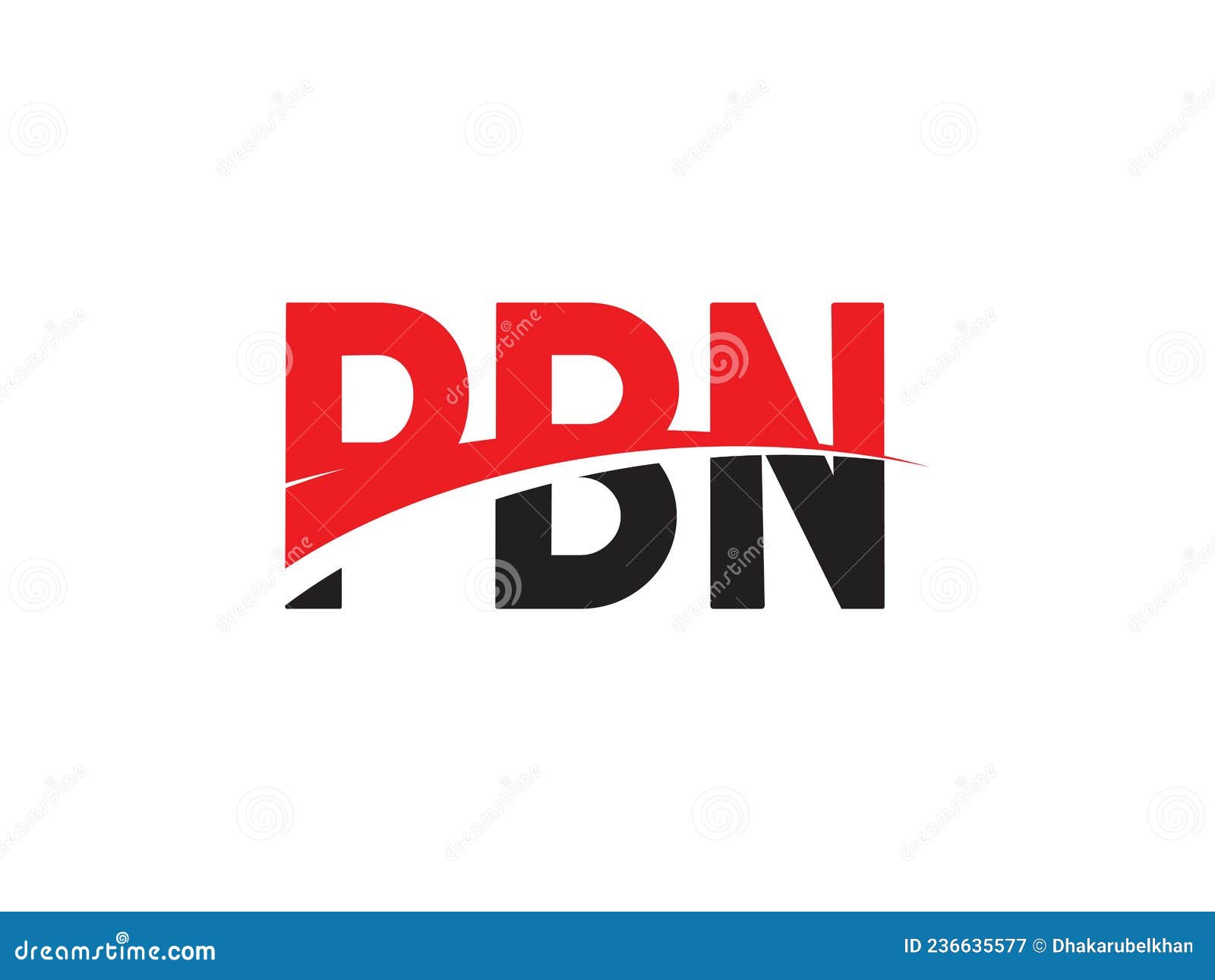 PBN Letter Initial Logo Design Vector Illustration Stock Vector ...