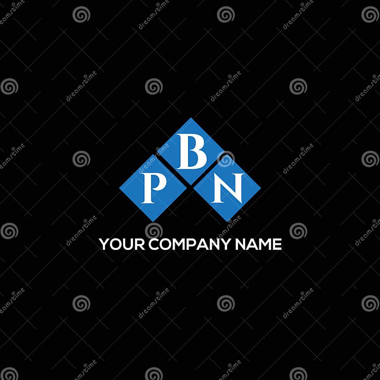 PBN Letter Logo Design on BLACK Background. PBN Creative Initials ...