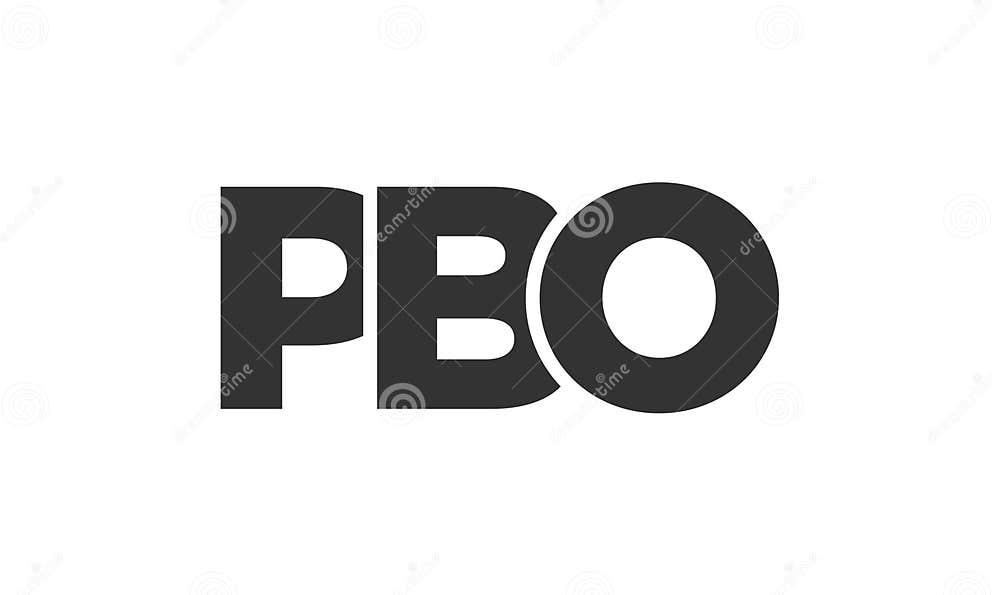 PBO Logo Design Template with Strong and Modern Bold Text. Initial ...