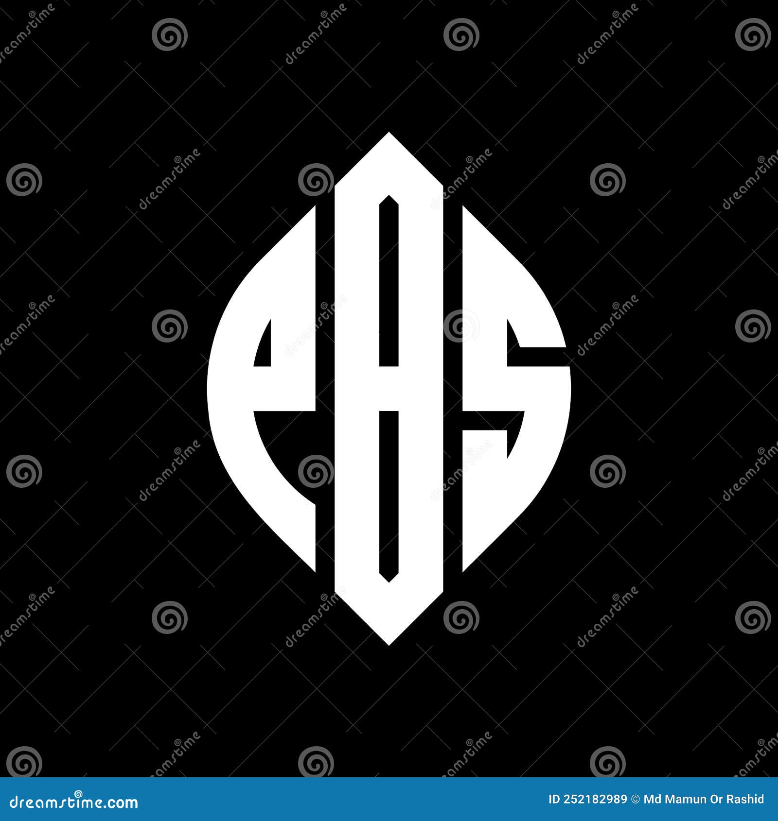 PBS Circle Letter Logo Design with Circle and Ellipse Shape. PBS ...