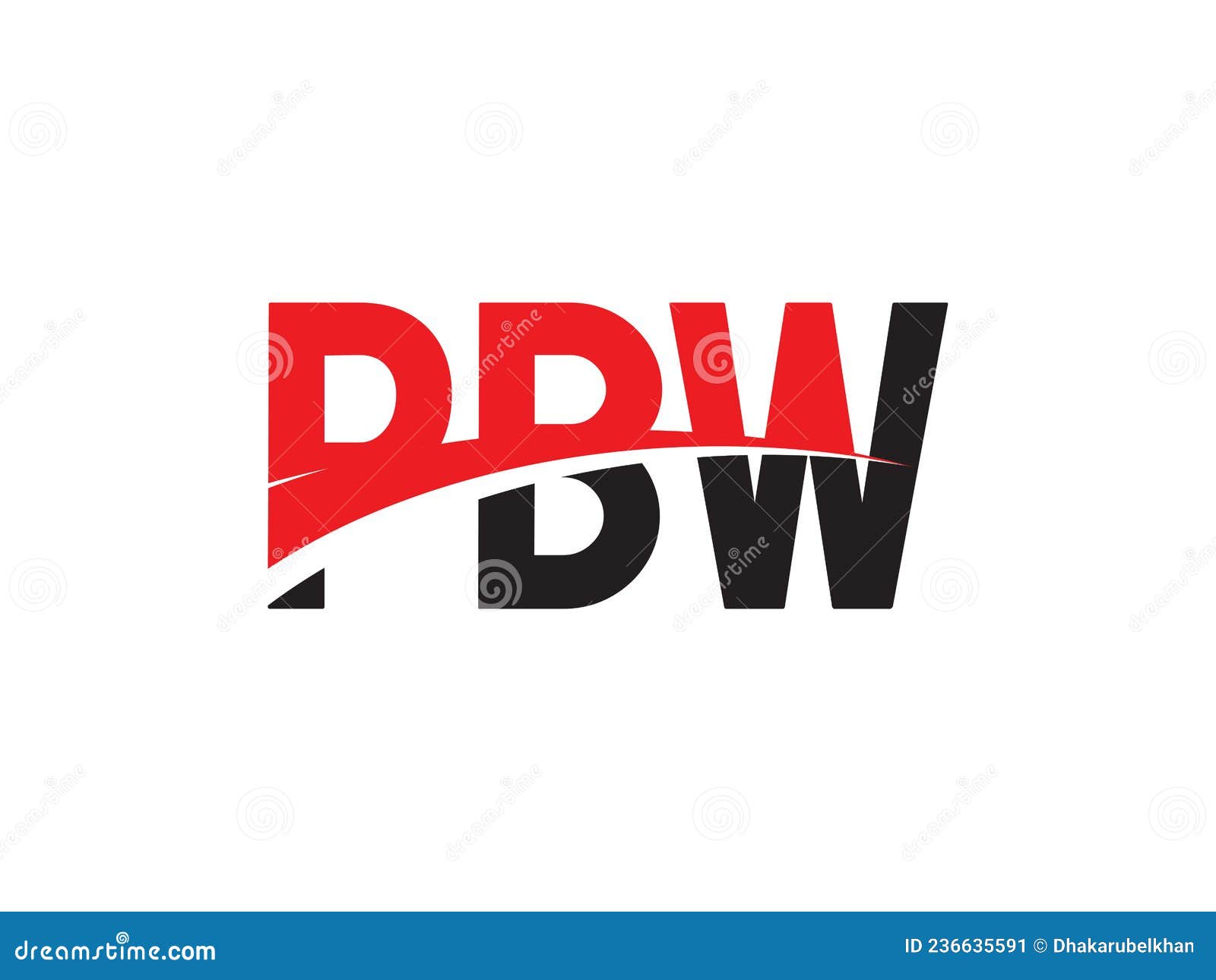 PBW Letter Initial Logo Design Vector Illustration Stock Vector ...