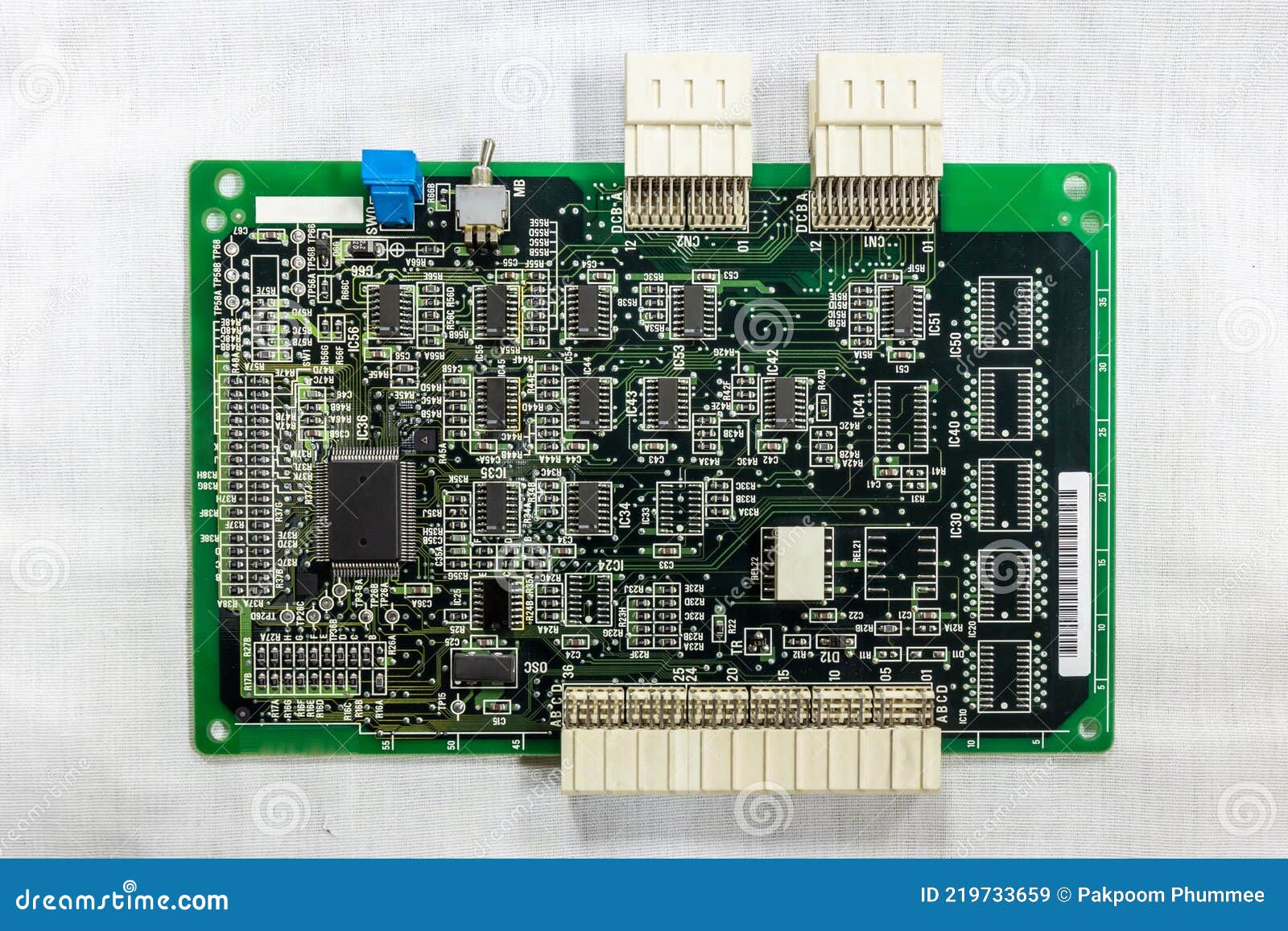 PBX PCB, Motherboard for Telephone Stock Image - Image of hardware ...