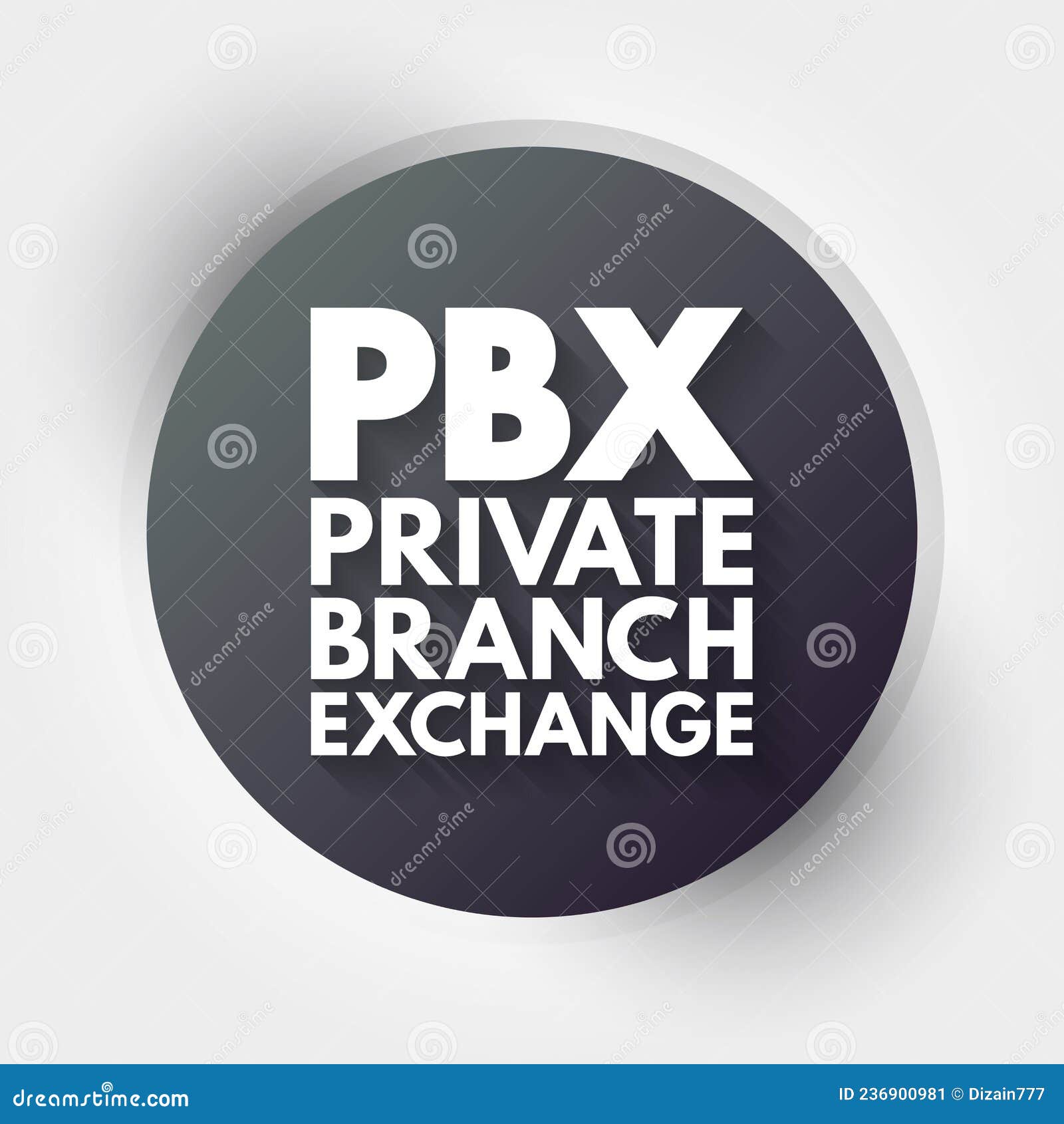 PBX, Private Branch Exchange. Concept With Keywords, Letters And Icons ...