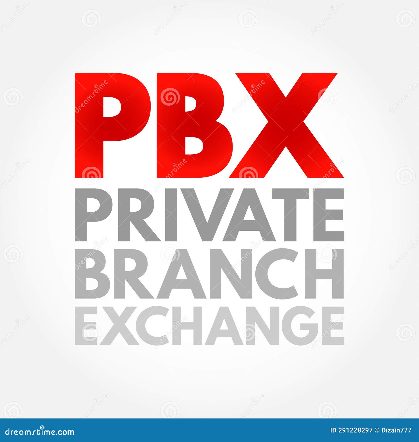 PBX, Private Branch Exchange. Concept With Keywords, Letters And Icons ...