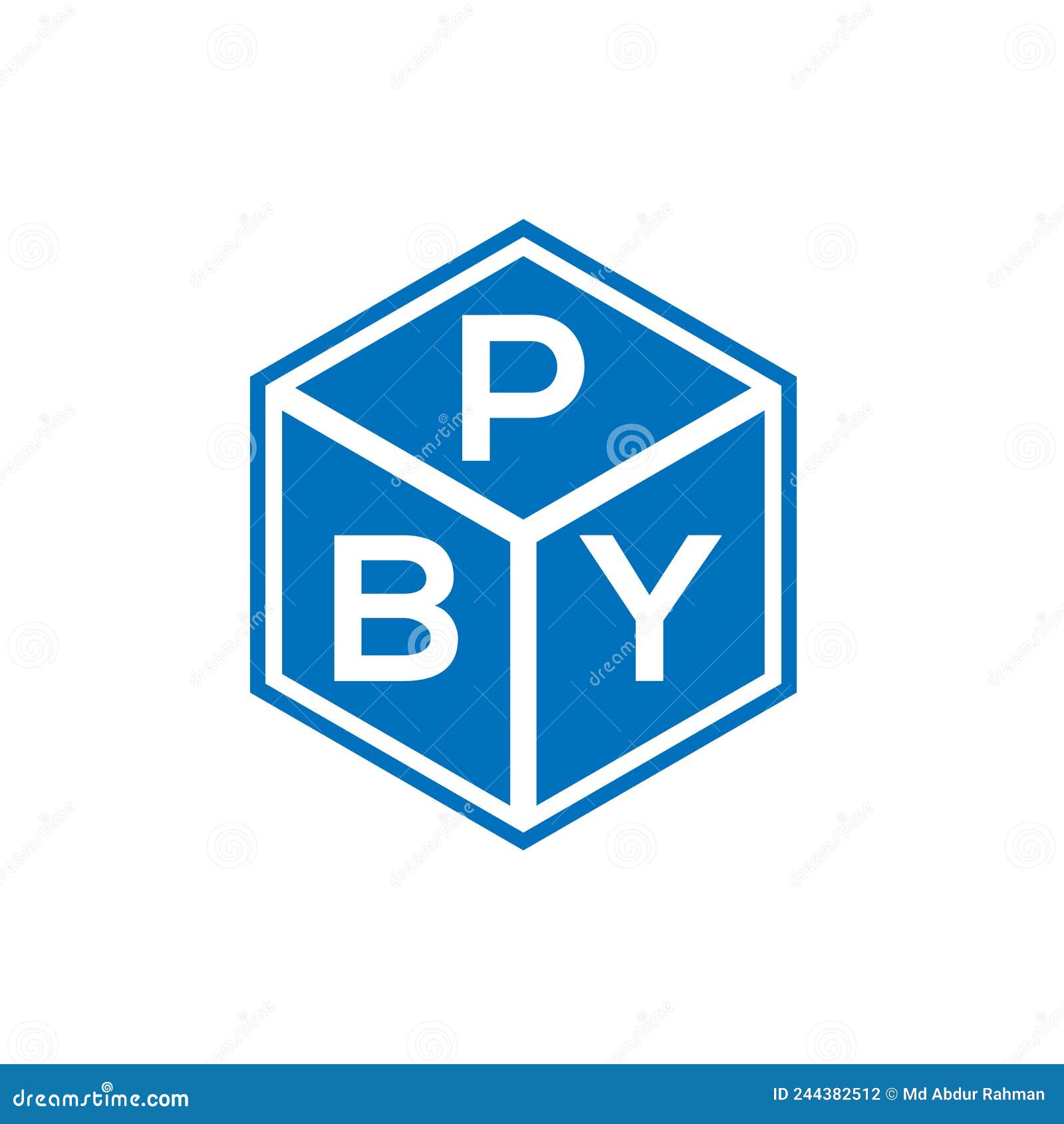 PBY Letter Logo Design On Black Background. PBY Creative Initials ...