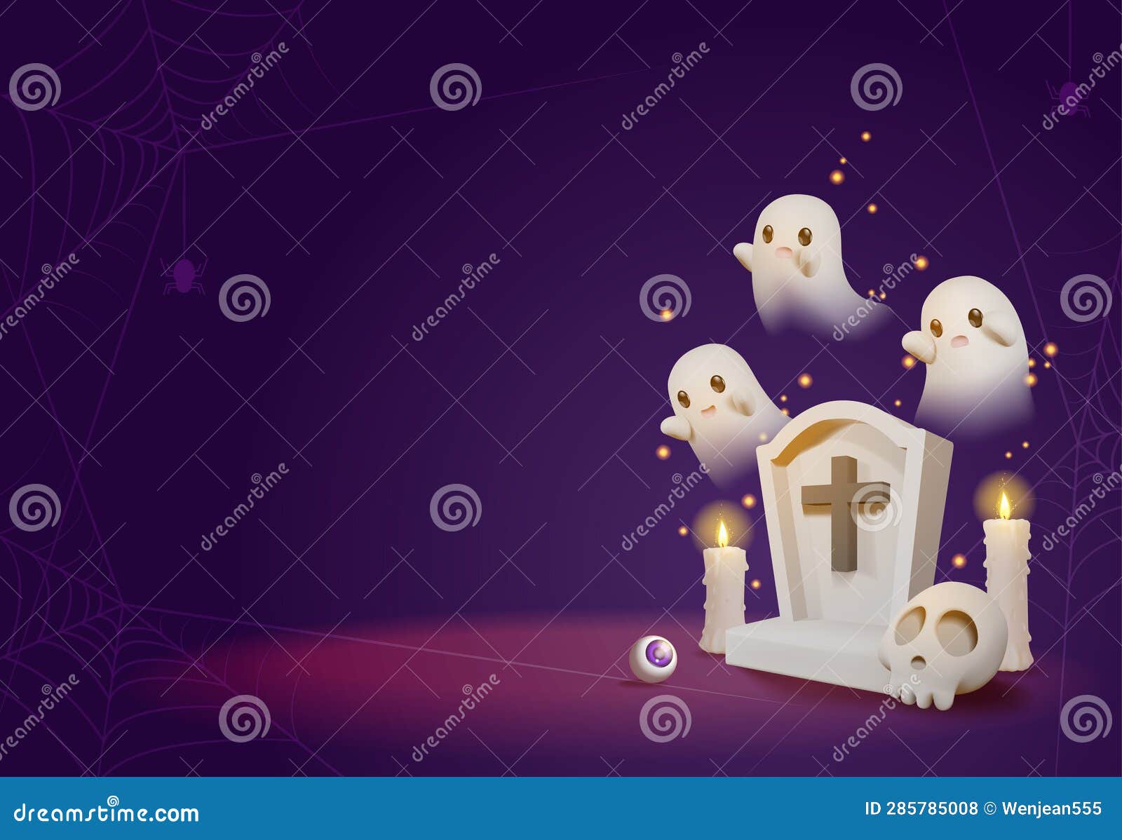 Halloween Purple Spooky Background for Poster, Card, Sale, Party Stock ...