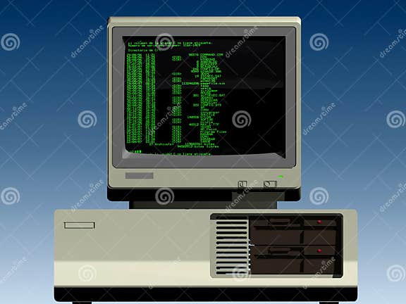 PC 286 stock illustration. Illustration of disk, disc, email - 758968