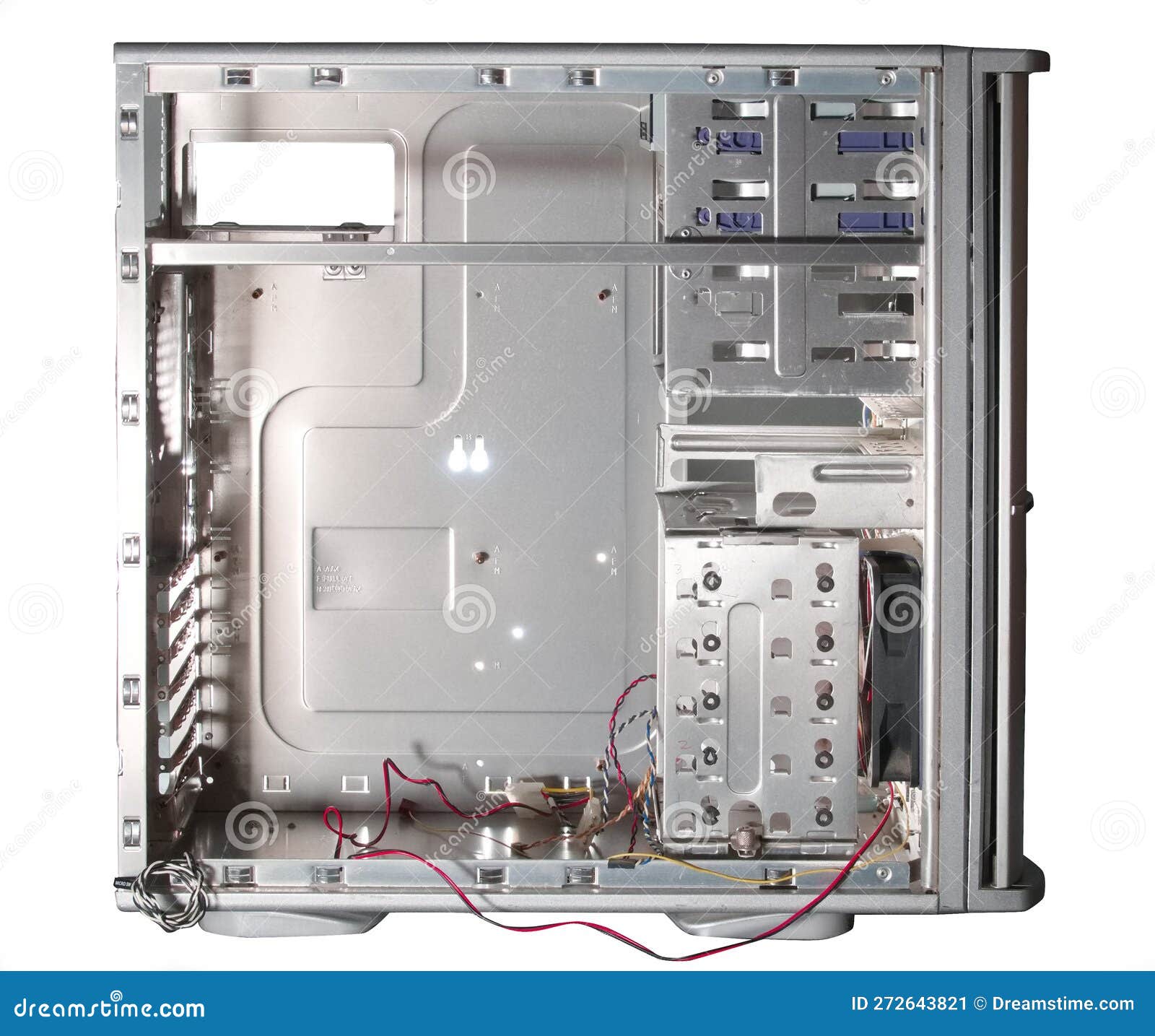 PC Aluminum Case Empty Computer Box Isolated Stock Image - Image of ...