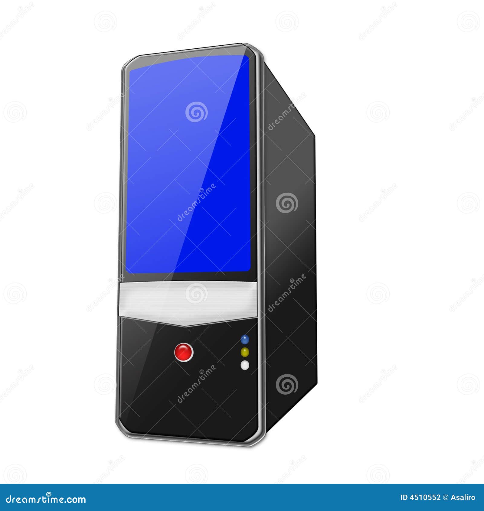 PC azul de la torre stock de ilustración. Ilustración de moderno - 4510552