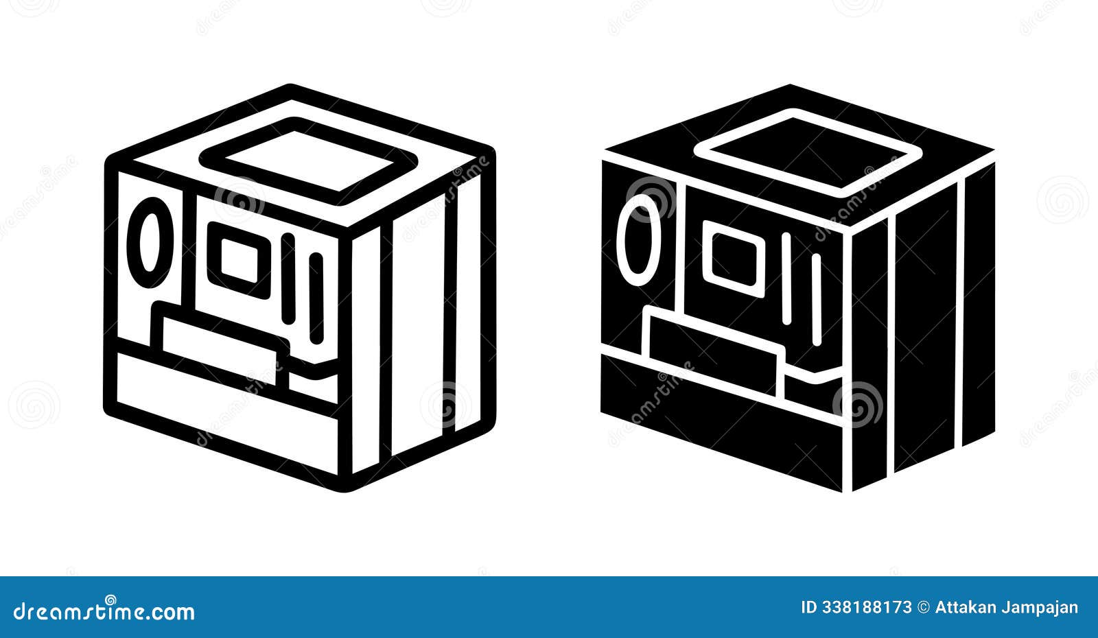 PC Case Cartoon Doodle, Vector. Stock Vector - Illustration of tower ...