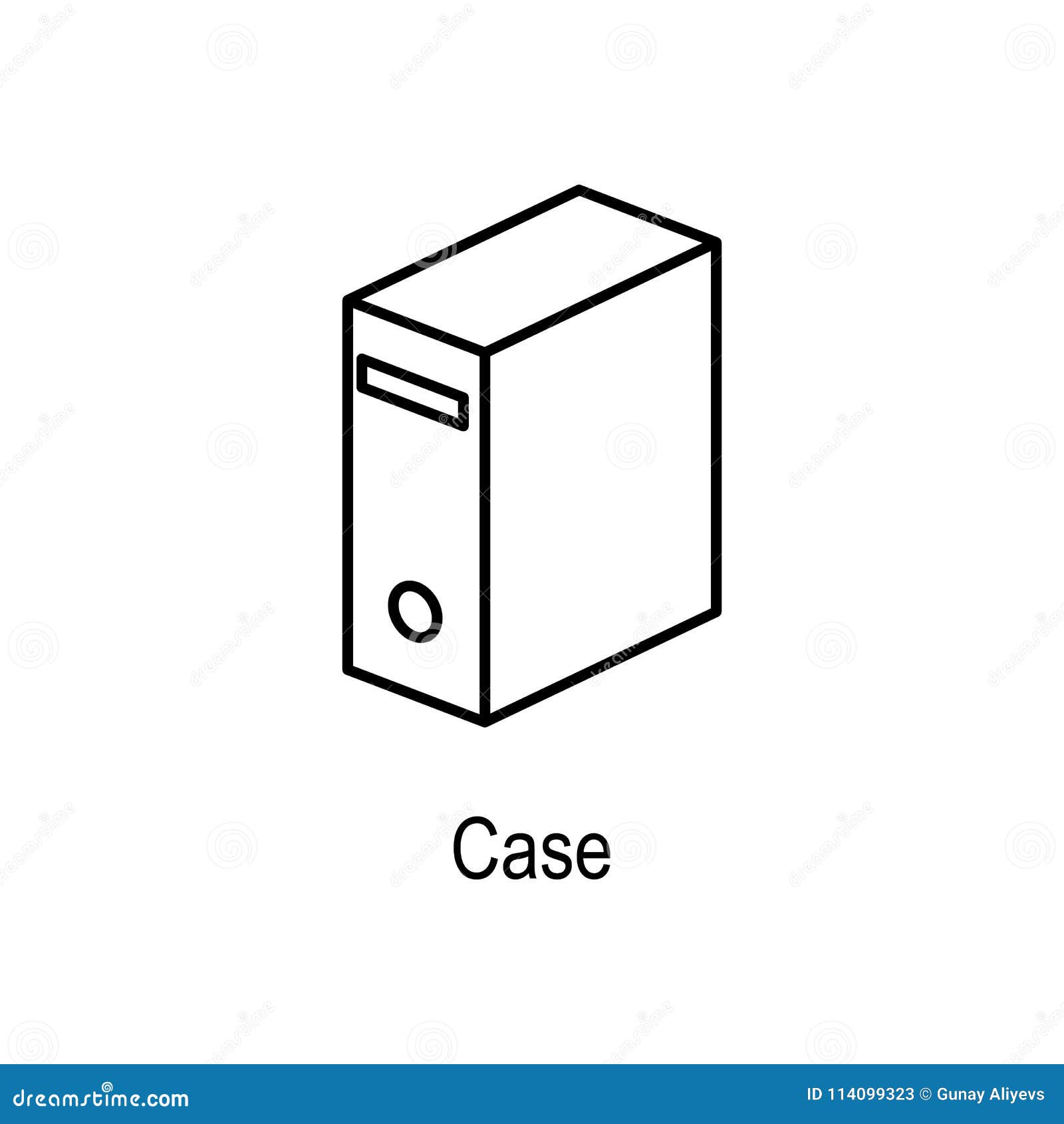 PC Case Icon. Element of Computer Part for Mobile Concept and Web Apps ...