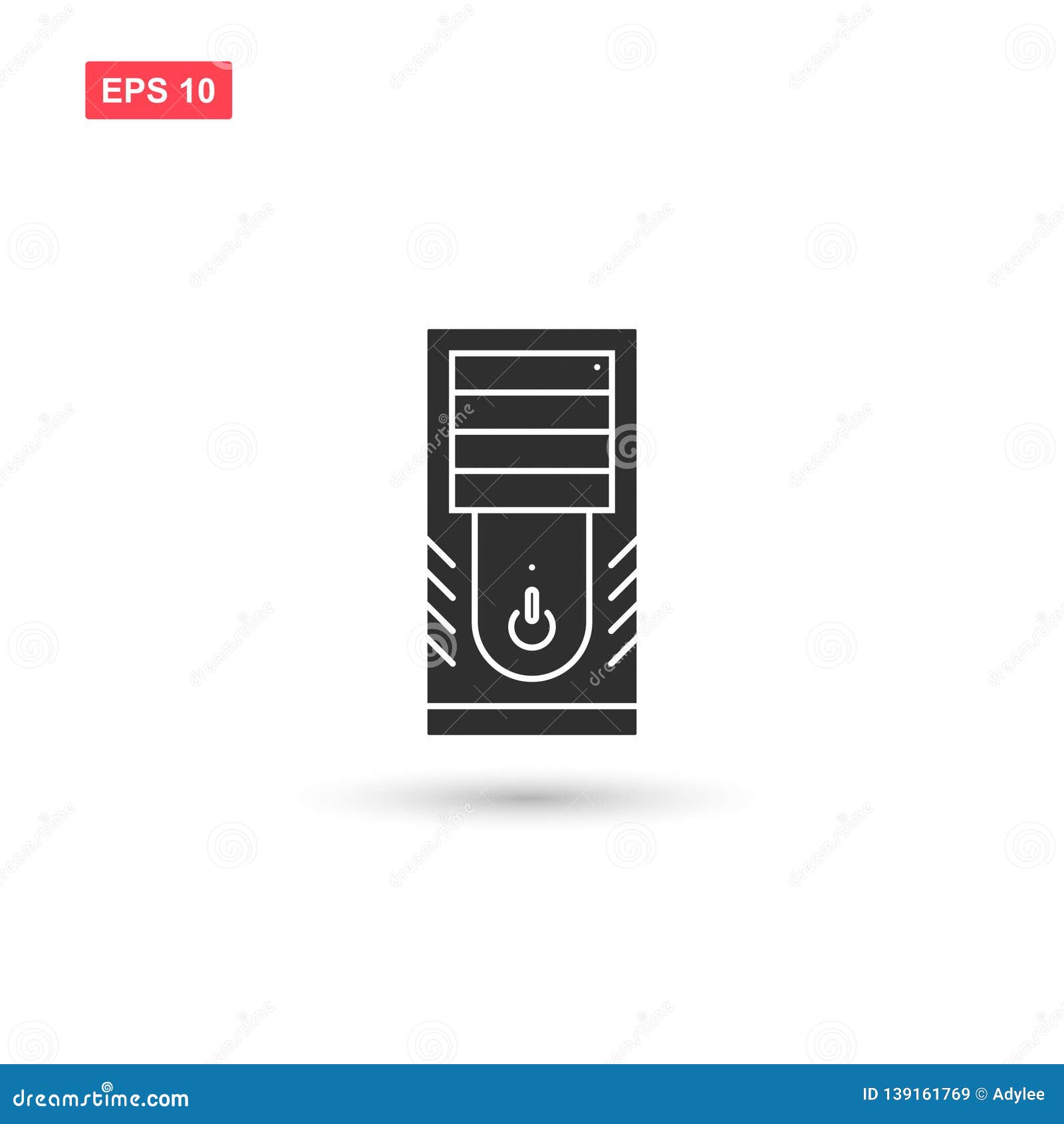 Pc Case Icon Vector Design Isolated 4 Stock Vector - Illustration of ...