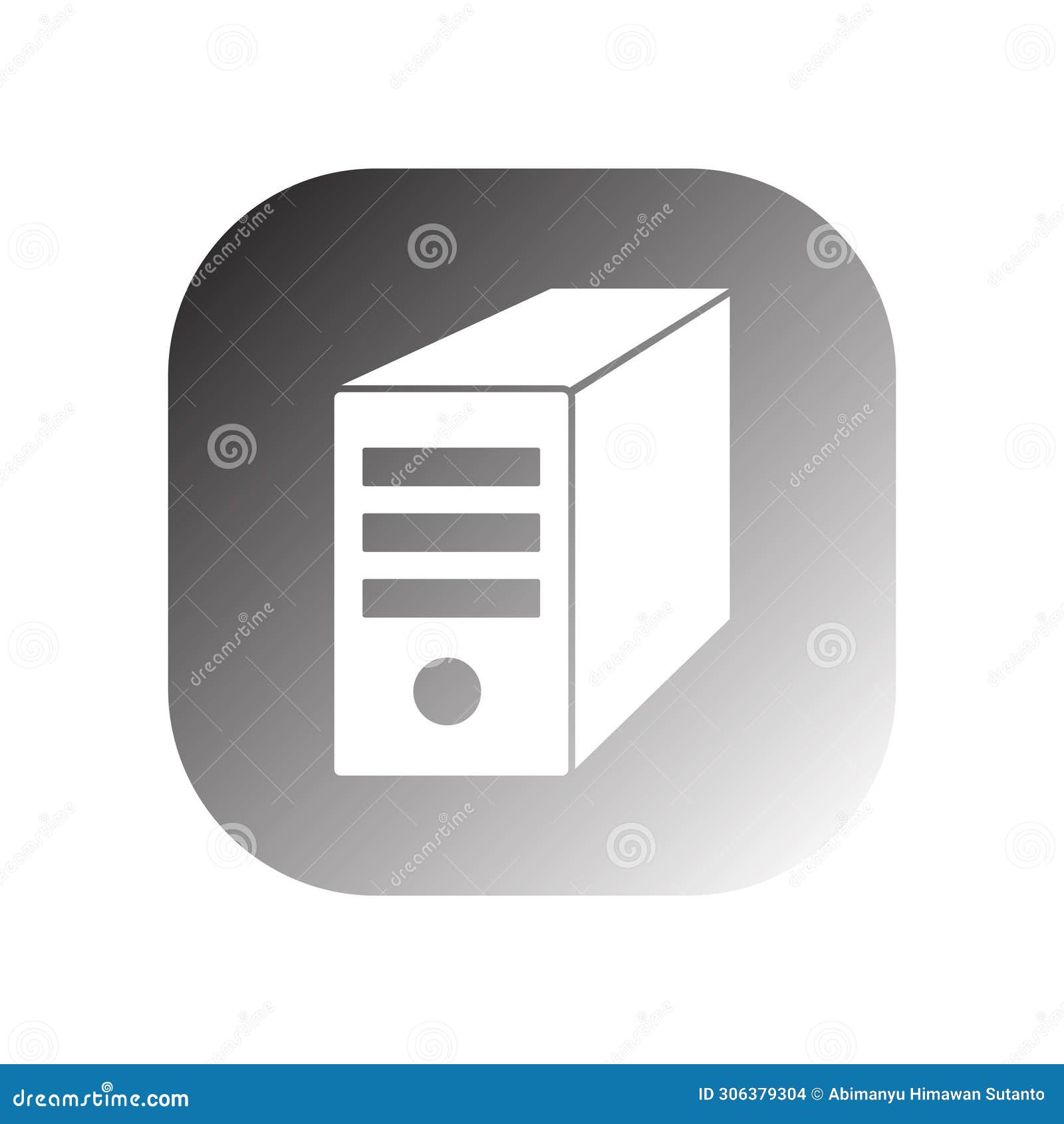 Pc case icon vector stock vector. Illustration of laptop - 306379304
