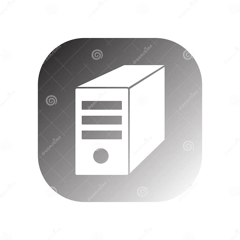 Pc case icon vector stock vector. Illustration of laptop - 306379304