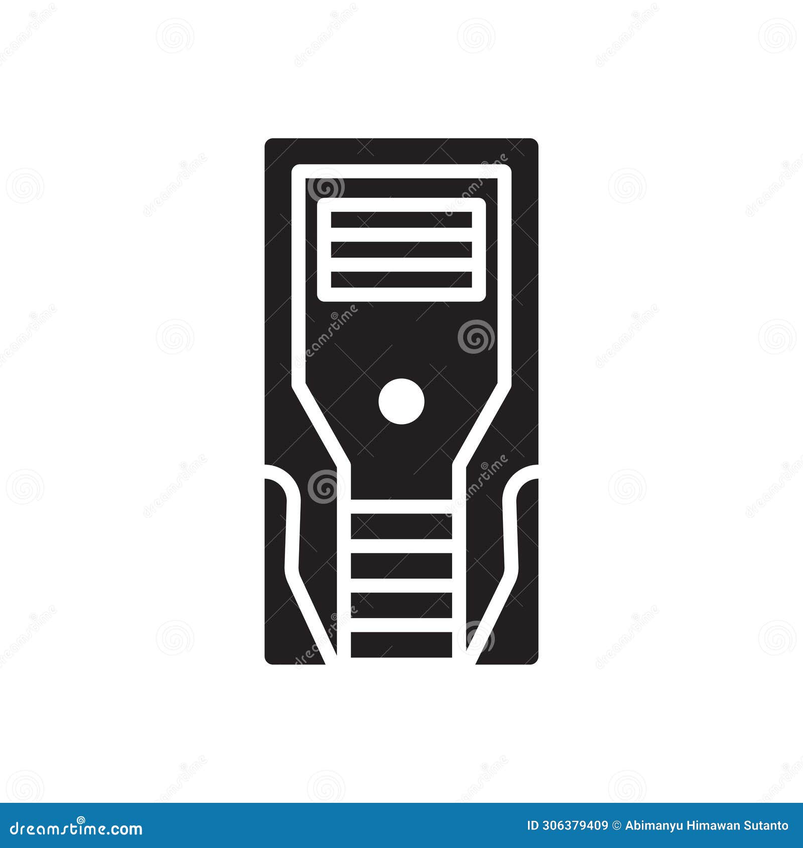 Pc case icon vector stock vector. Illustration of equipment - 306379409