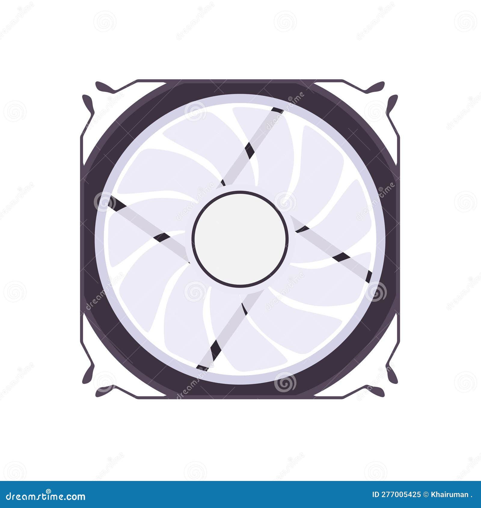 PC Casing Fan Illustration. Clean Icon Design Element on Isolated White ...