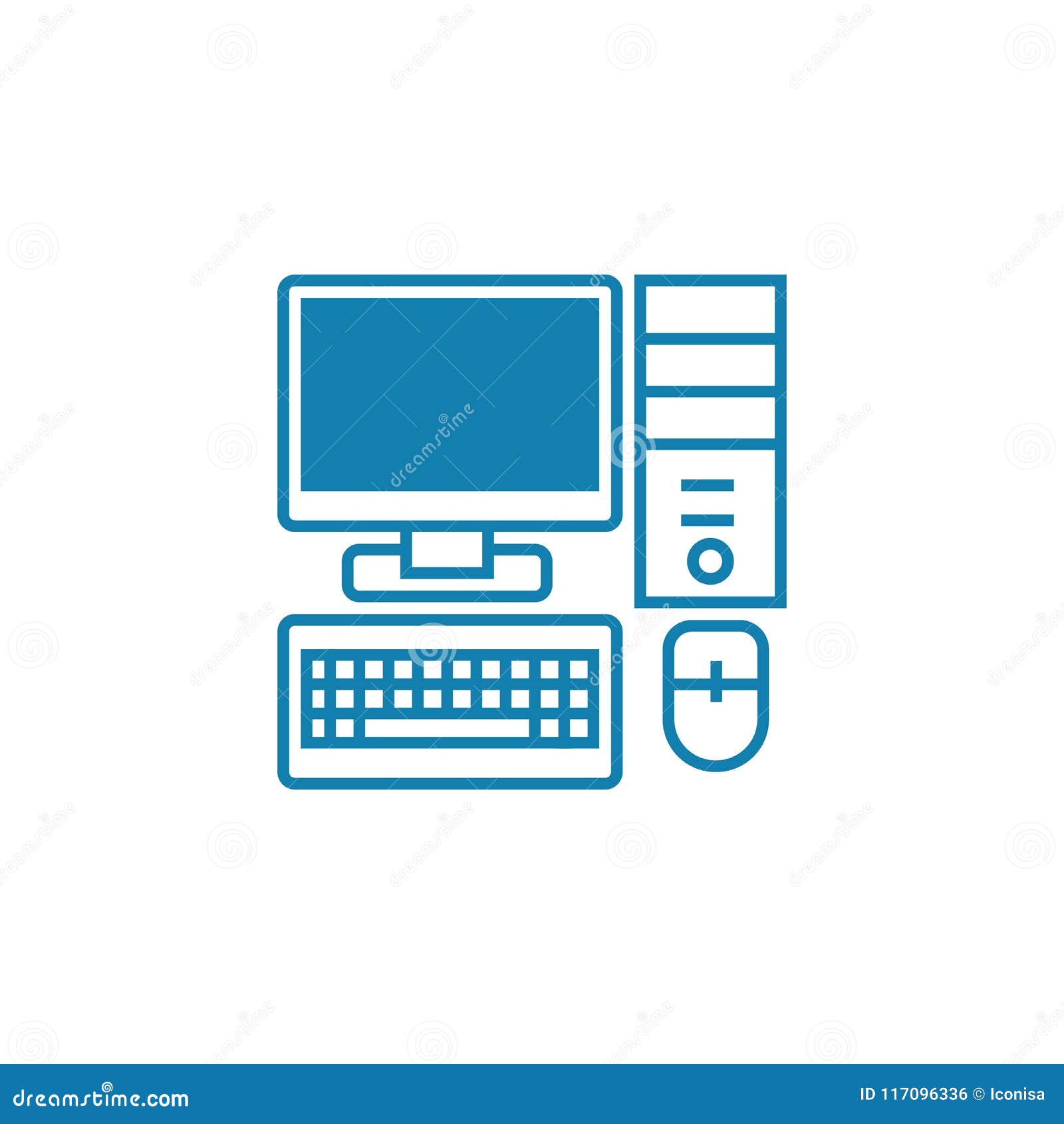 Pc Components Linear Icon Concept. Pc Components Line Vector Sign ...