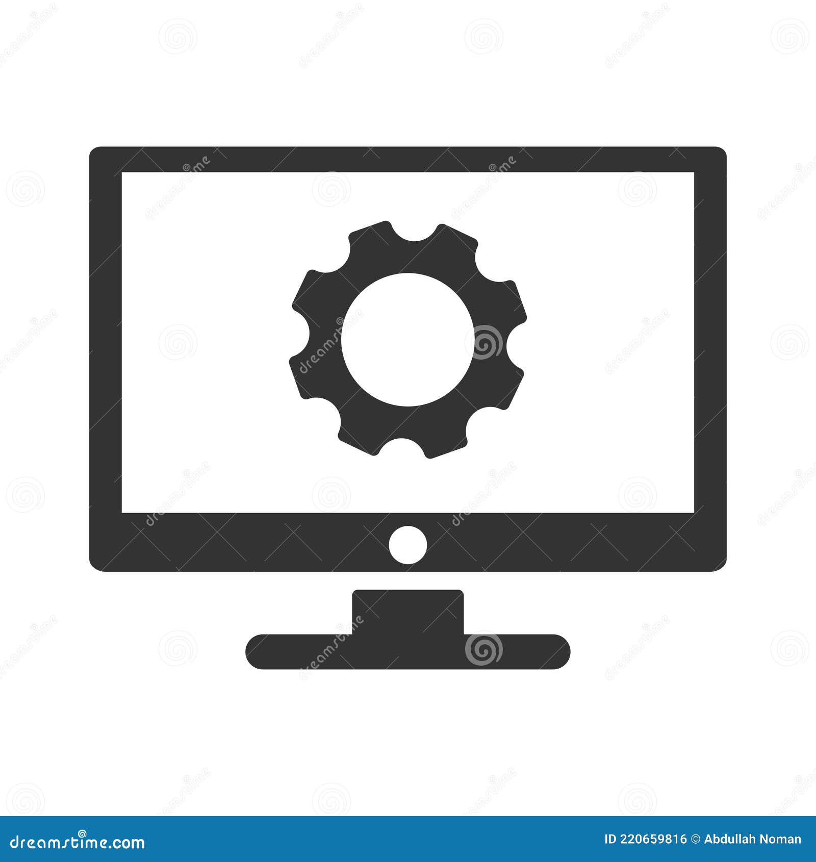 Pc, Computer Configuration Setting Stock Vector - Illustration of black ...