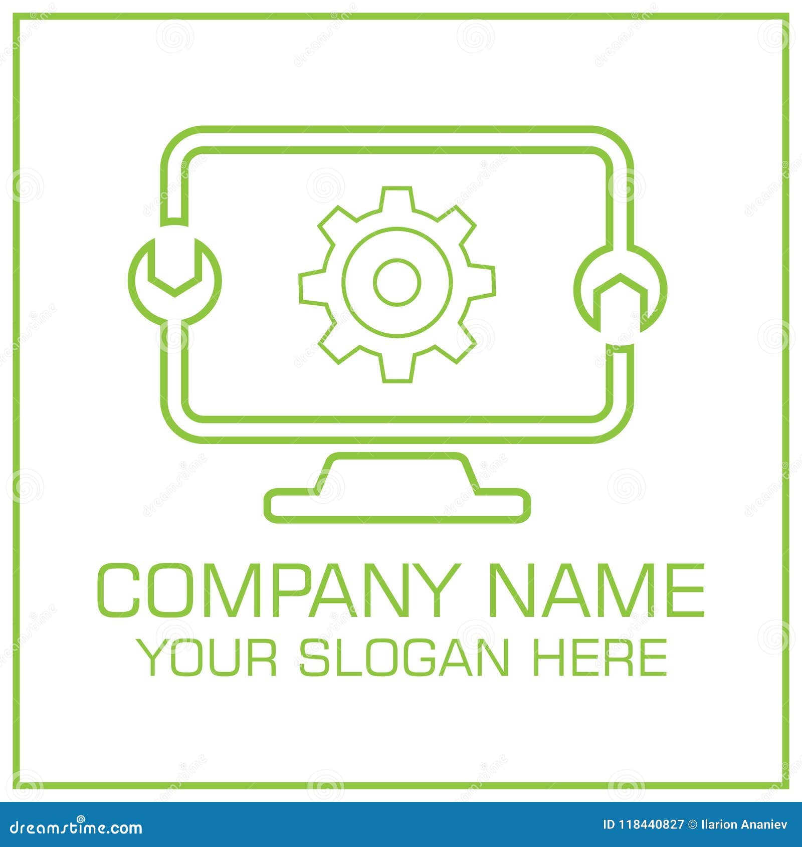 PC Computer Repair Service Logo Template Design Digital Vector Stock ...