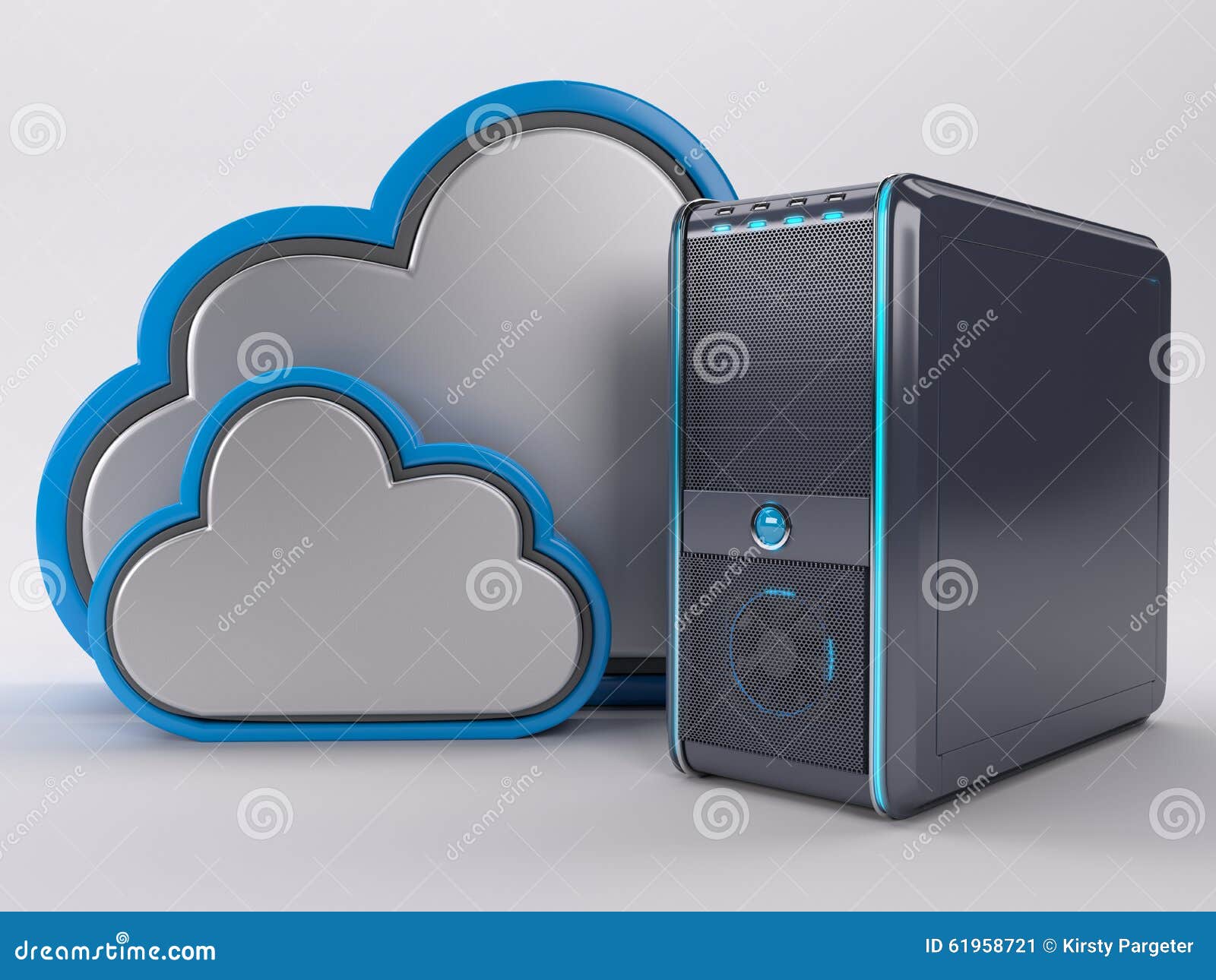 PC Computer Tower stock illustration. Illustration of tower - 61958721