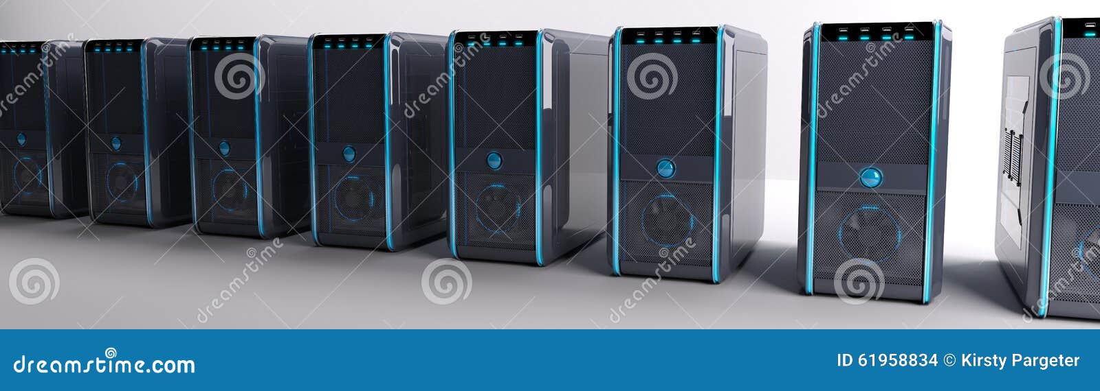 PC Computer Tower stock illustration. Illustration of computer - 61958834