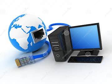 PC connect stock illustration. Illustration of wire, technology - 19792636