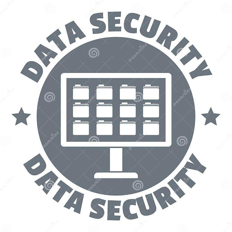 Pc Data Security Logo, Simple Style Stock Vector - Illustration of ...