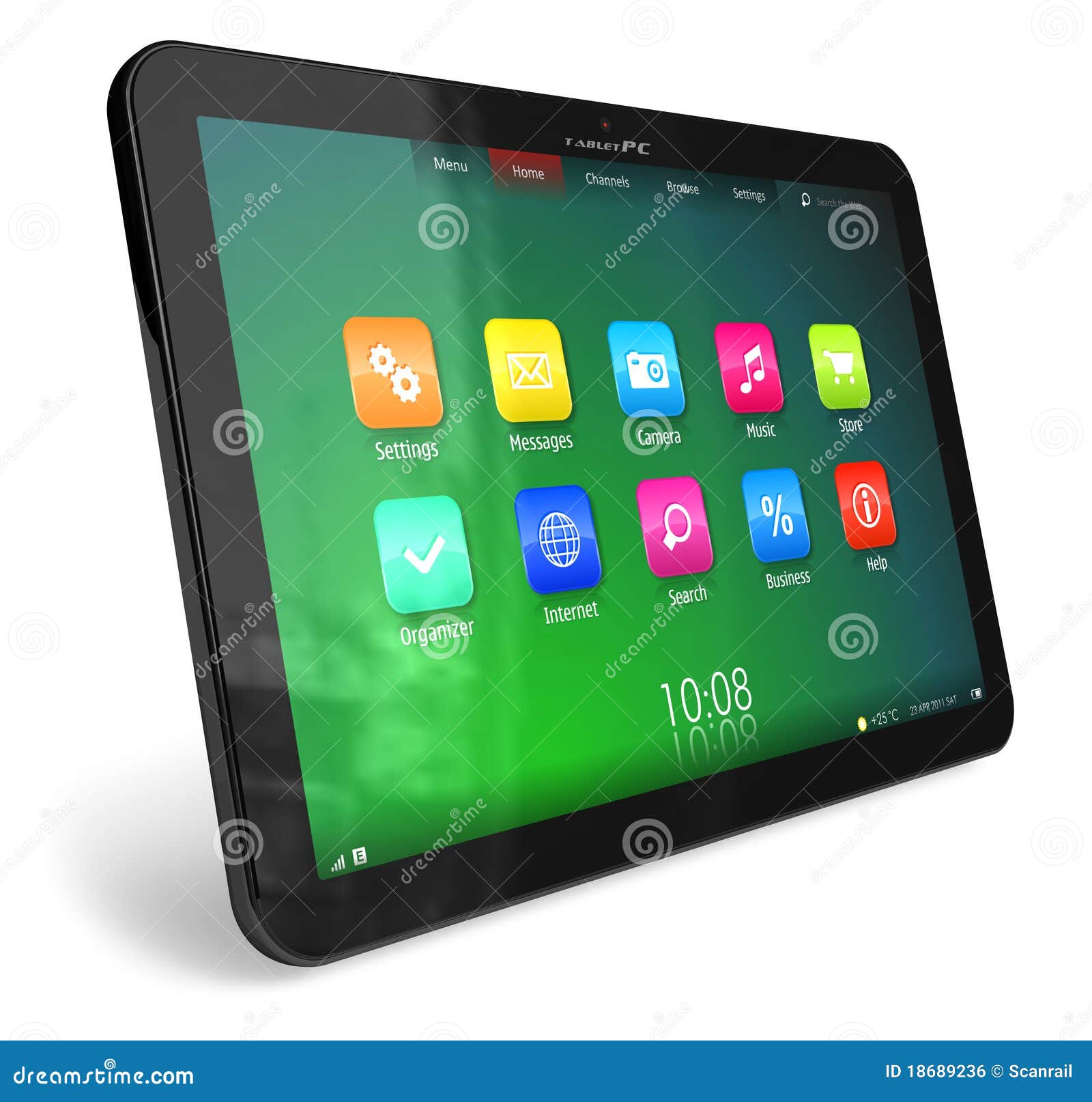 PC de la tablilla stock de ilustración. Ilustración de cellphone - 18689236