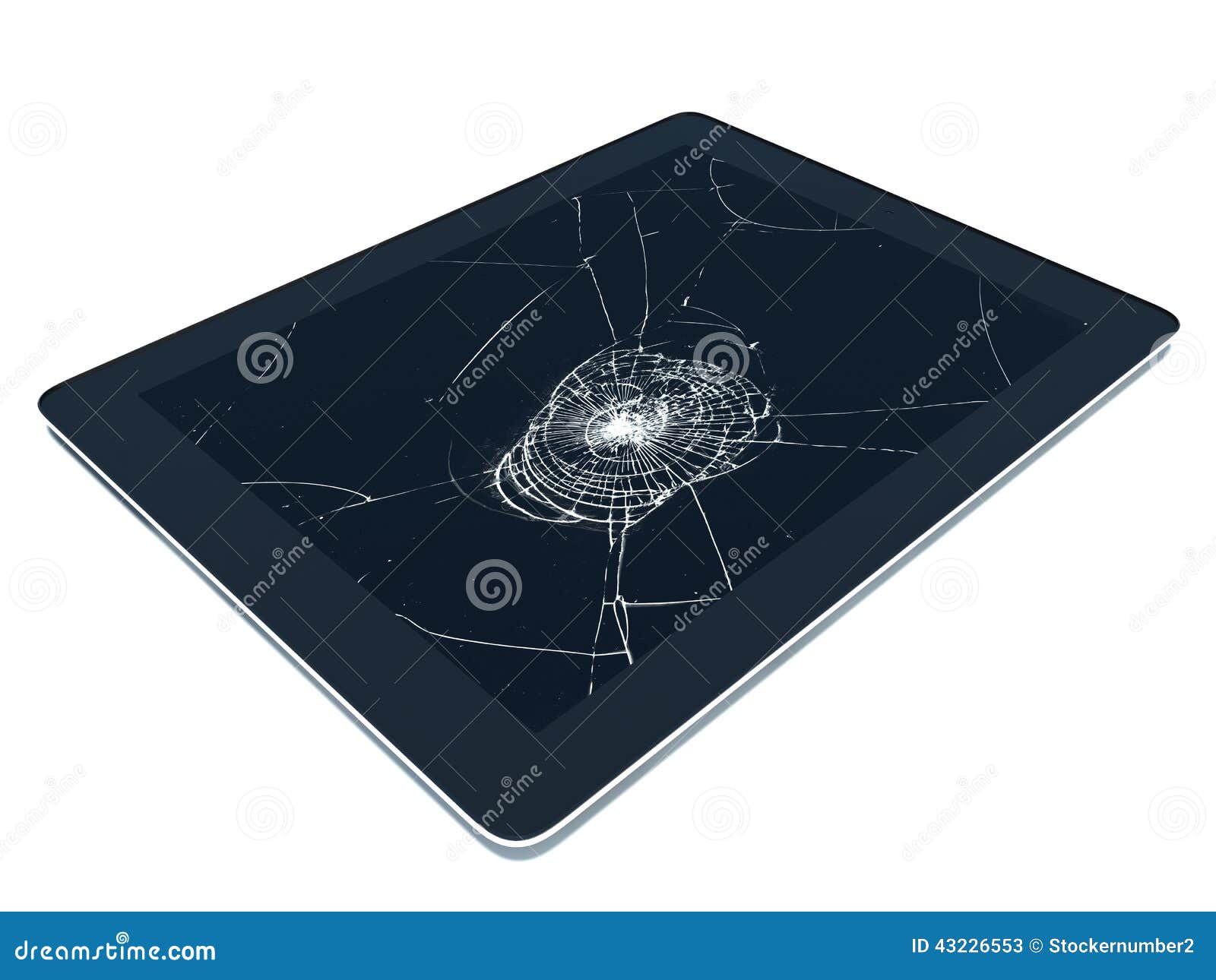 Pc Della Compressa Con Lo Schermo Rotto Illustrazione di Stock ...