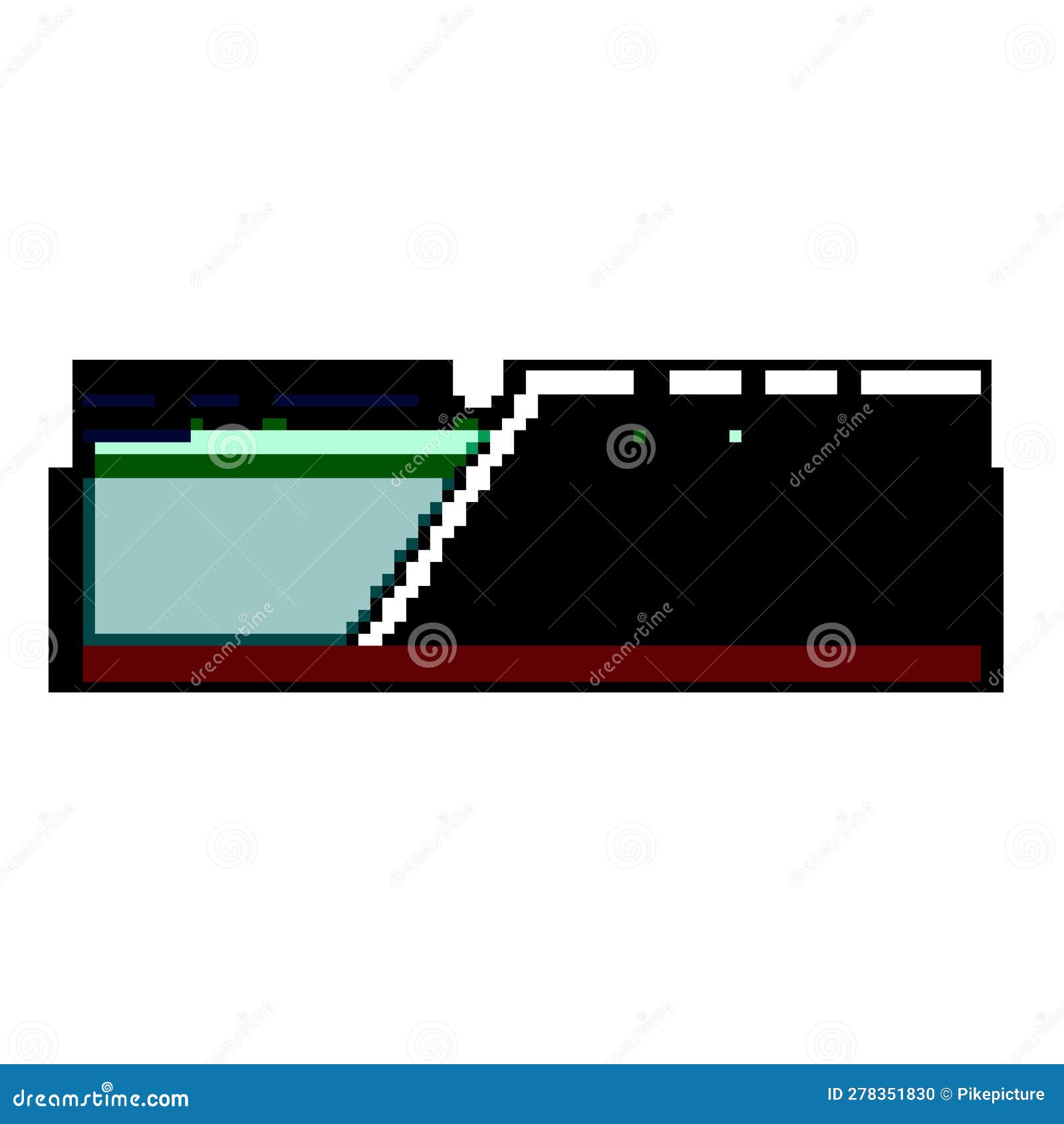 Pc Desktop Memory Game Pixel Art Vector Illustration Stock Vector ...