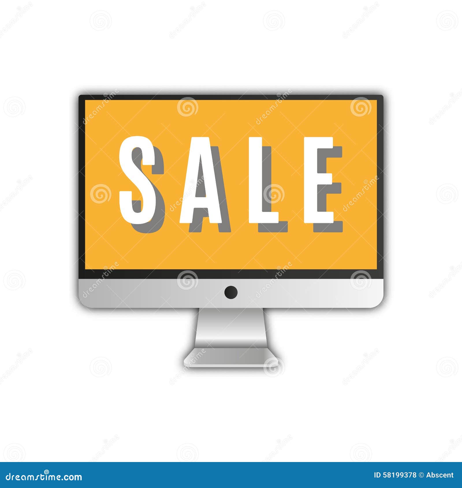 PC desktop sale stock vector. Illustration of packet - 58199378