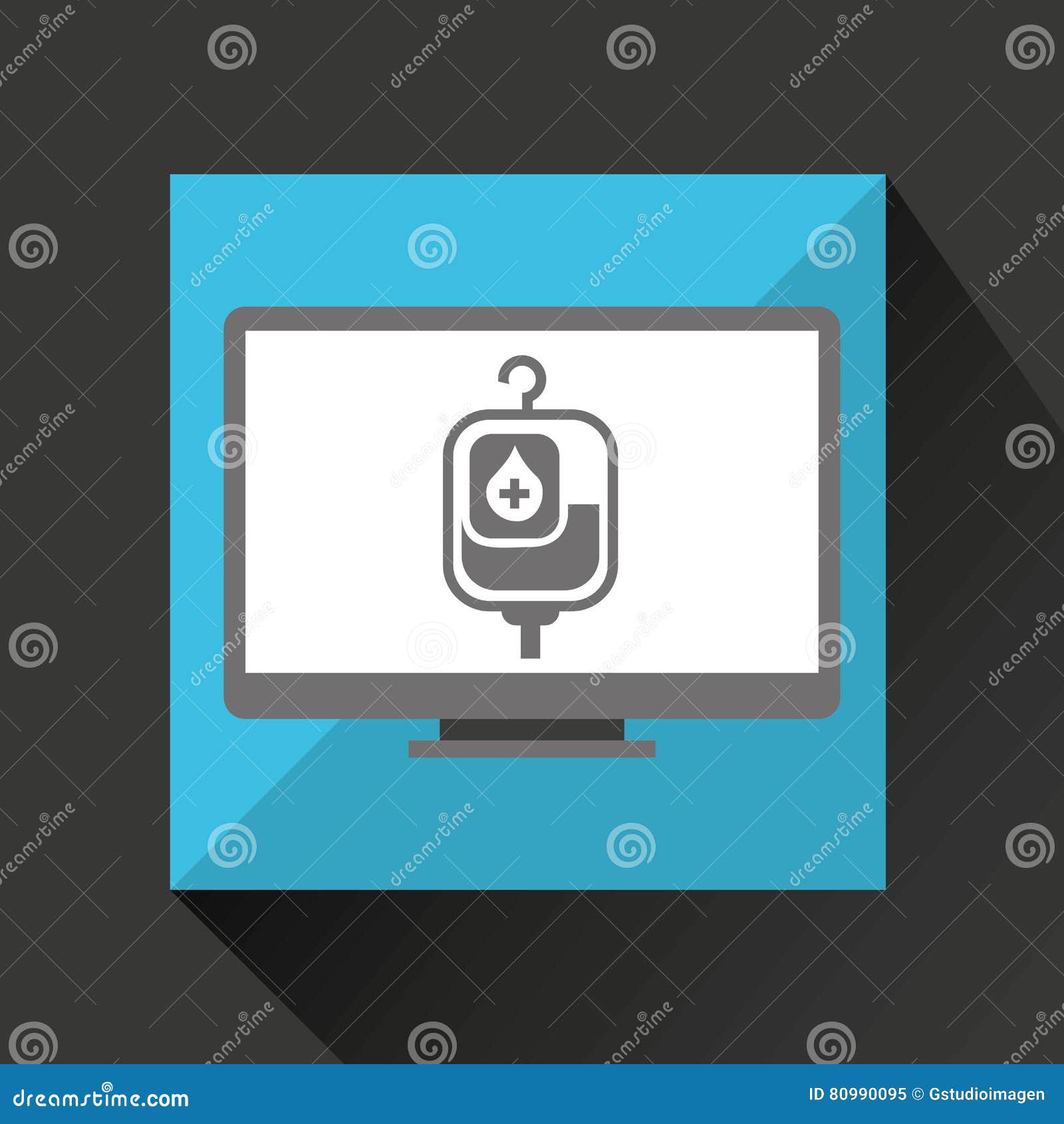 Pc Device Medical Concept Bag Blood Stock Vector - Illustration of ...