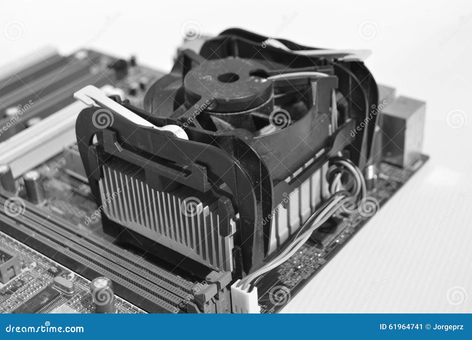 PC Electronic Card, Heat Sink and Cooling Fan Stock Image - Image of ...