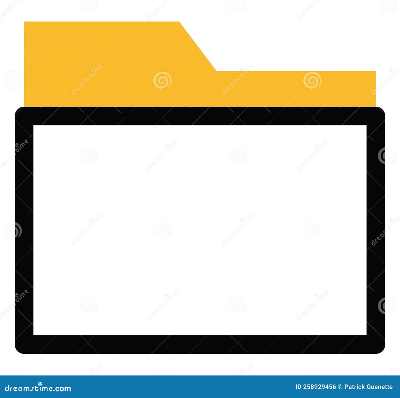 PC Folder, icon stock vector. Illustration of office - 258929456