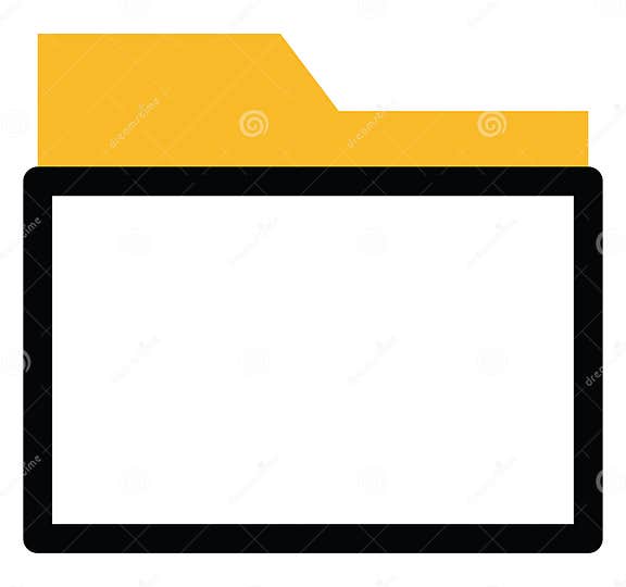 PC Folder, icon stock vector. Illustration of office - 258929456