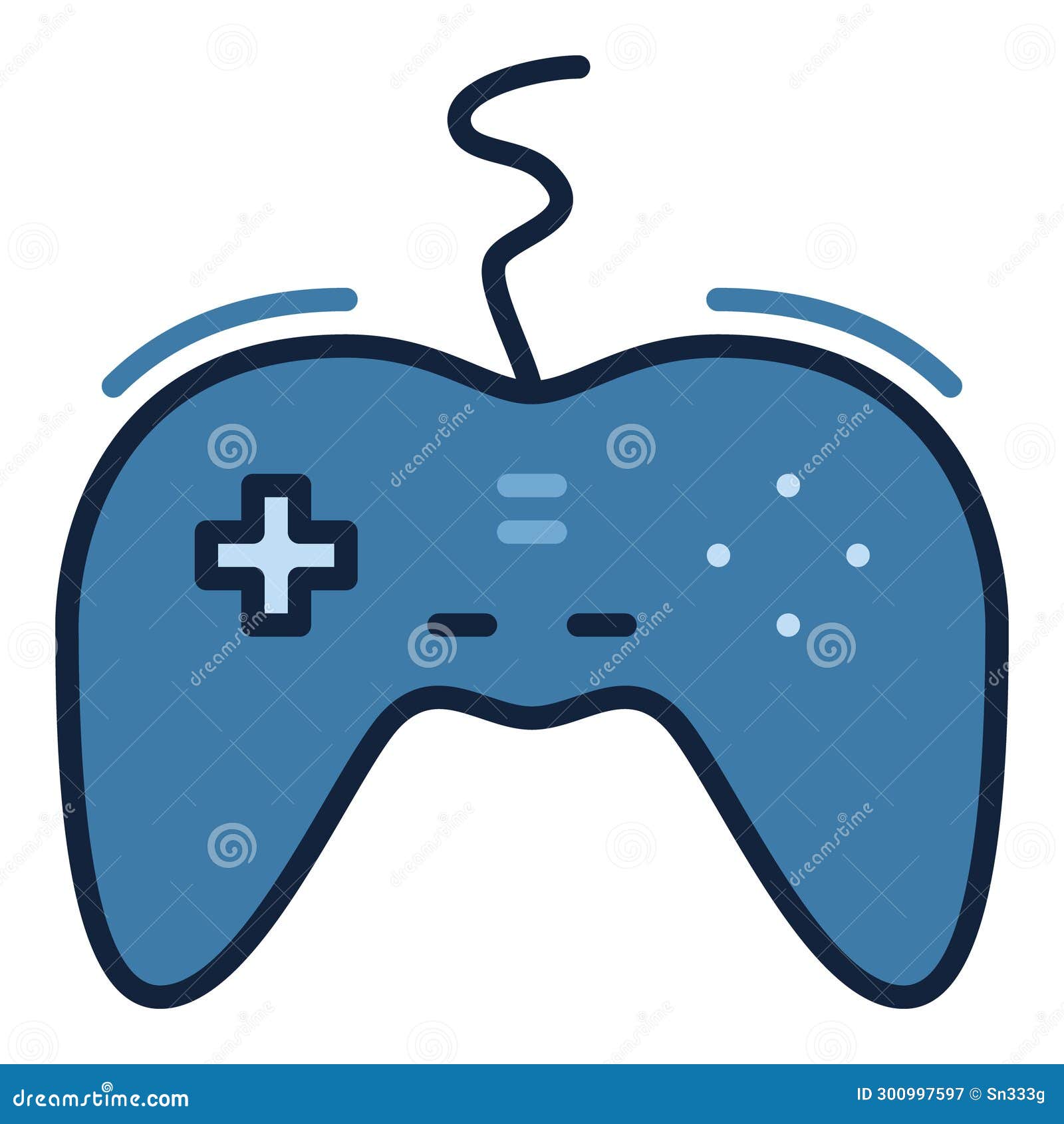 PC Game Controller with Wire Vector Gamepad Colored Icon or Symbol ...