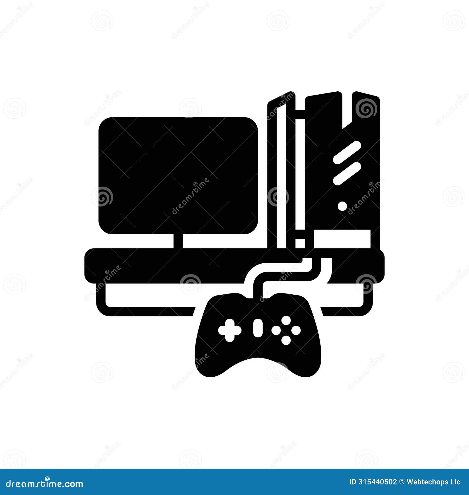 Black Solid Icon for Pc Game, Multiplayer and Gamepad Stock ...