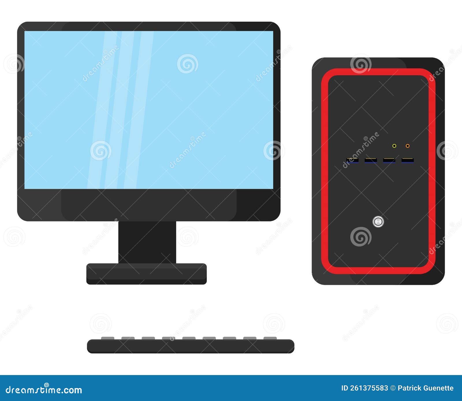 Gaming Desktop Computer Royalty-Free Stock Photography | CartoonDealer ...