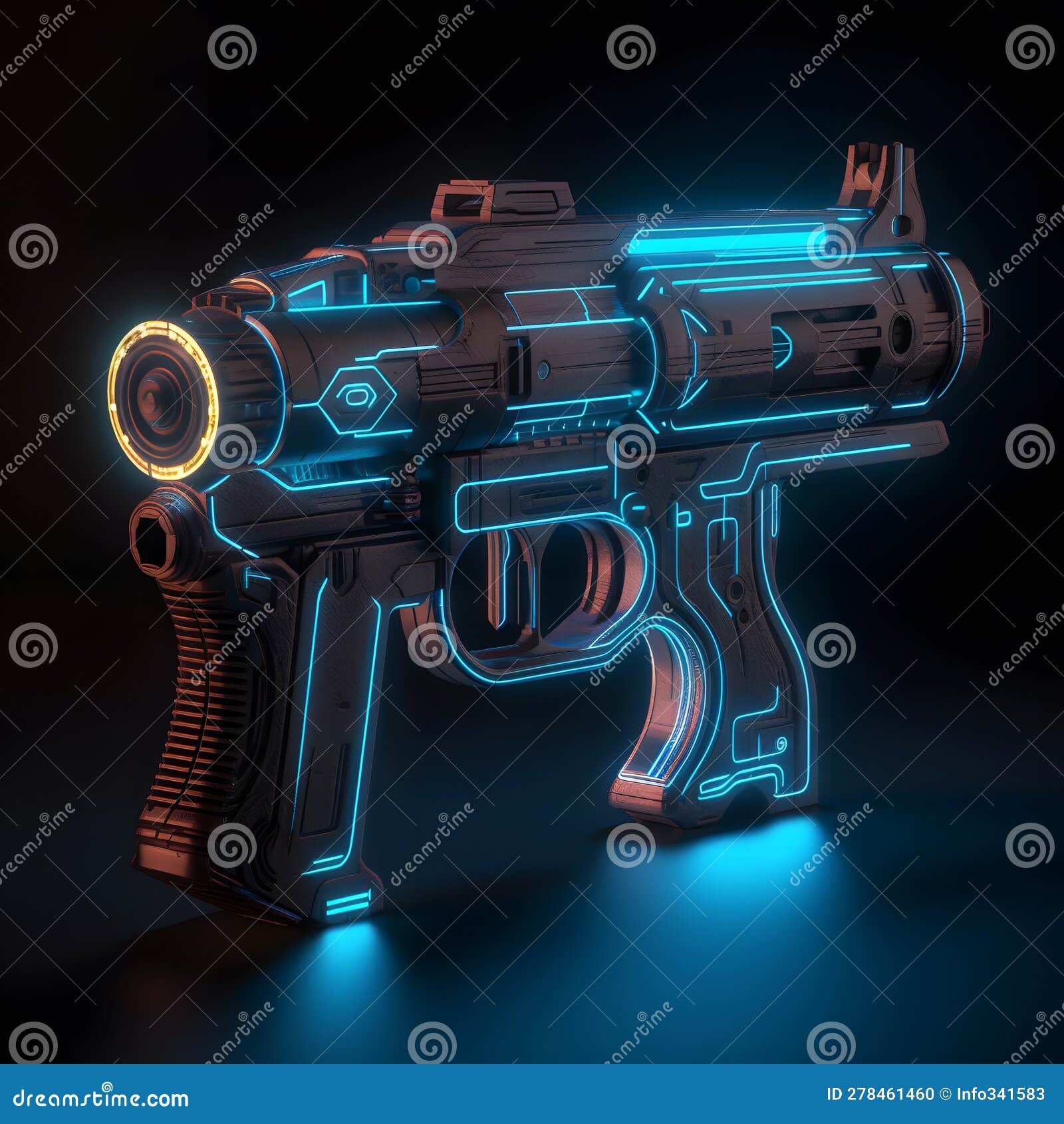 PC Gaming Sci-fi Setting Design a Laser Gun Generative AI Stock ...