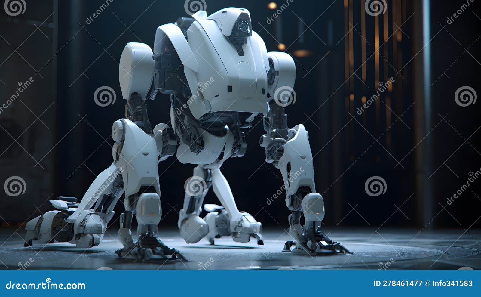 PC Gaming Sci-fi Setting Design a Robot Companion High Co Generative AI ...