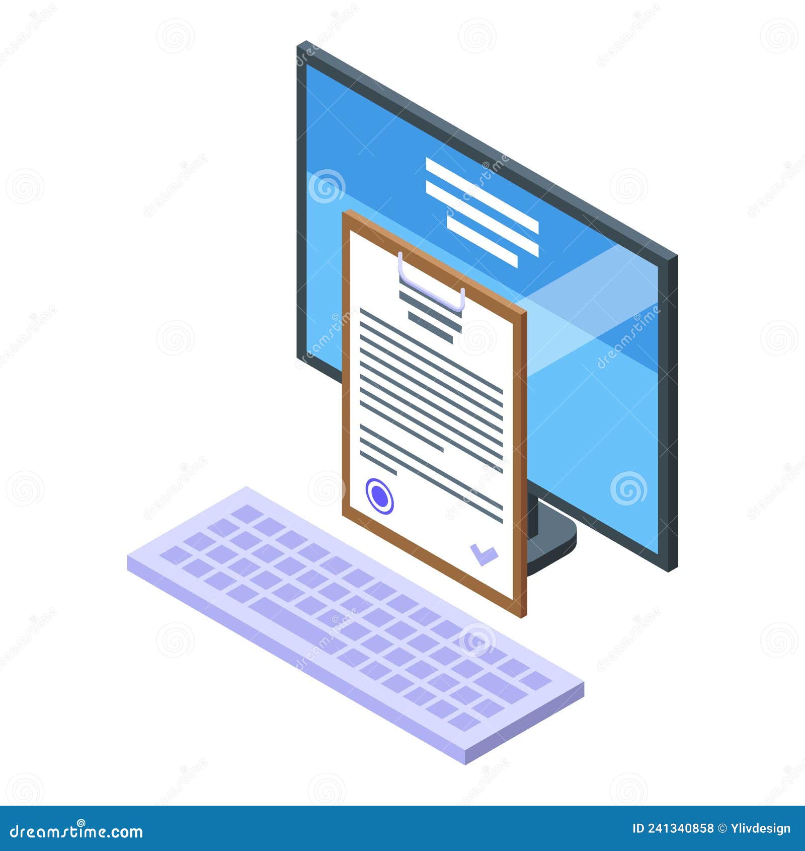 Pc Handwriting Identification Icon Isometric Vector Write Business