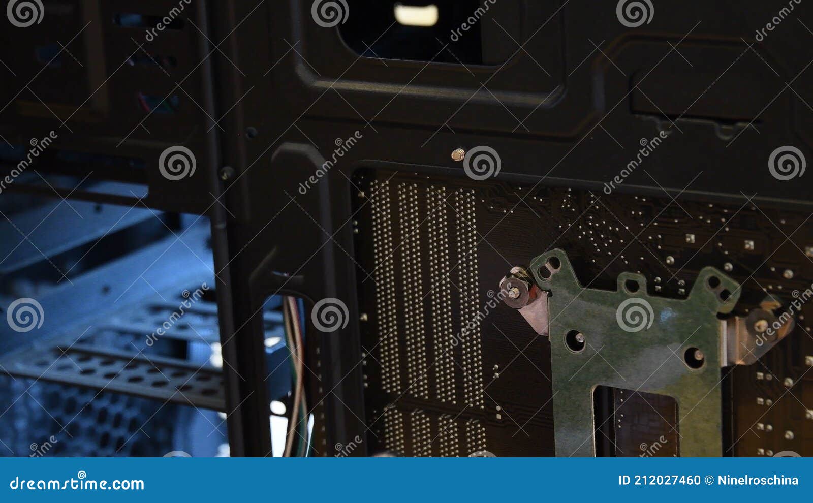 PC Hardware Background with Fixed Nuts and Bolts at Computer ...