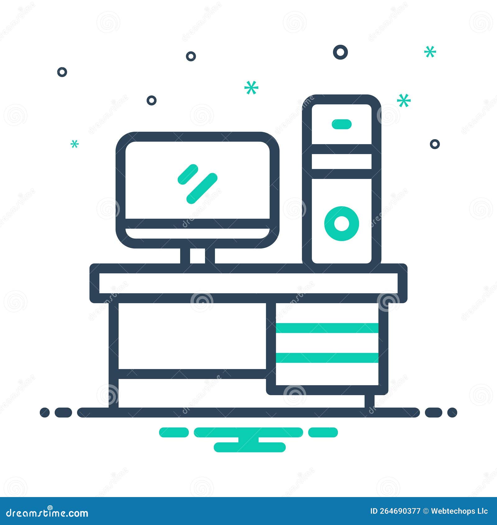 Mix Icon for Pc, Desktop and Device Stock Illustration - Illustration ...