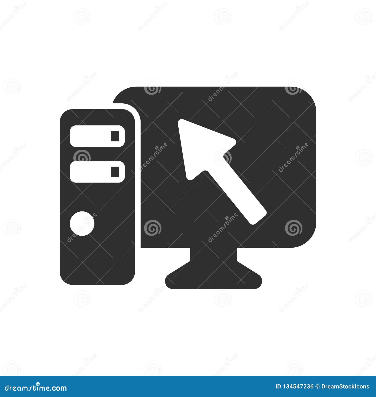 Pc Icon Vector Sign and Symbol Isolated on White Background, Pc Logo ...