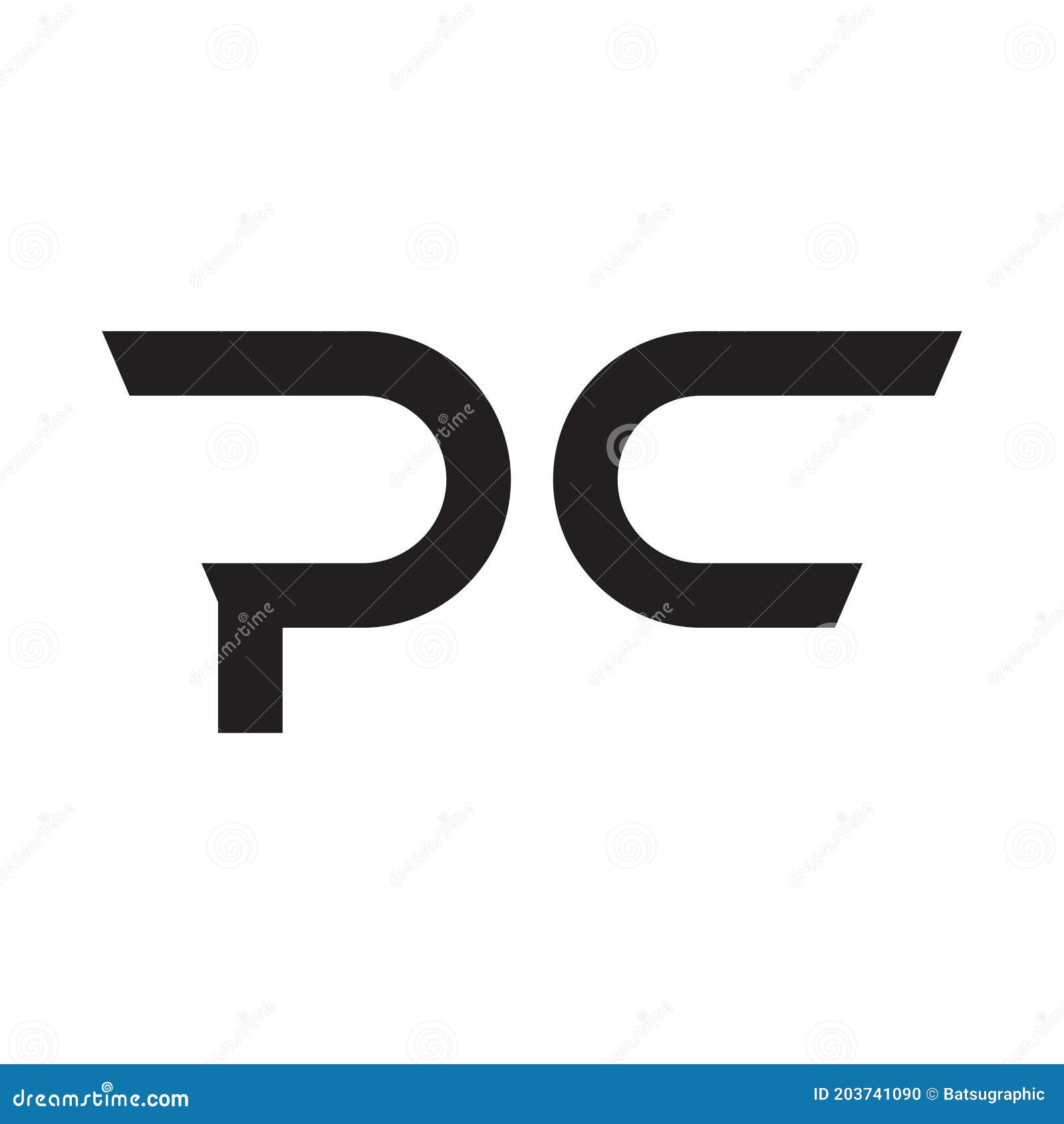 Pc Initial Letter Vector Logo Icon Stock Vector - Illustration of ...