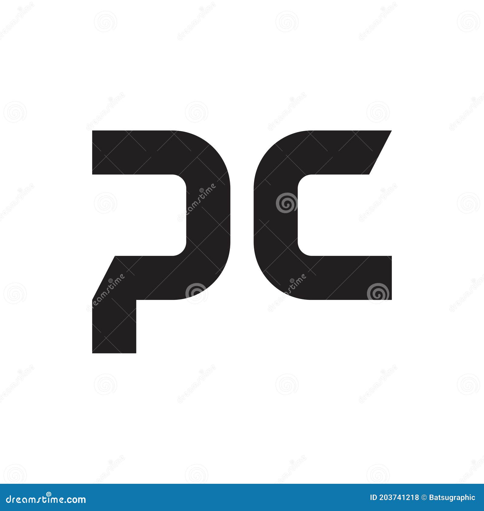 Pc Initial Letter Vector Logo Icon Stock Vector - Illustration of ...