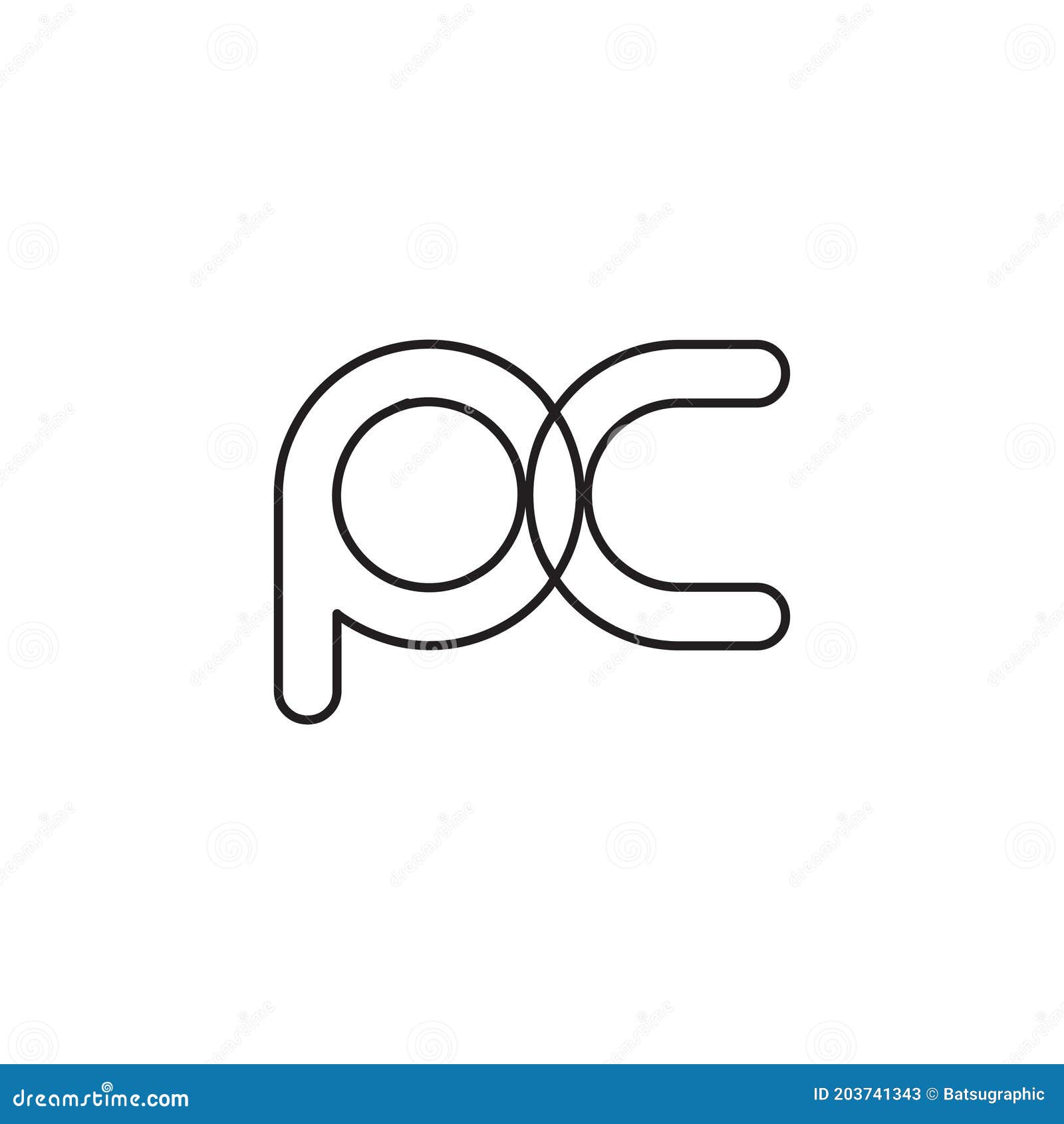 Pc Initial Letter Vector Logo Icon Stock Vector - Illustration of ...
