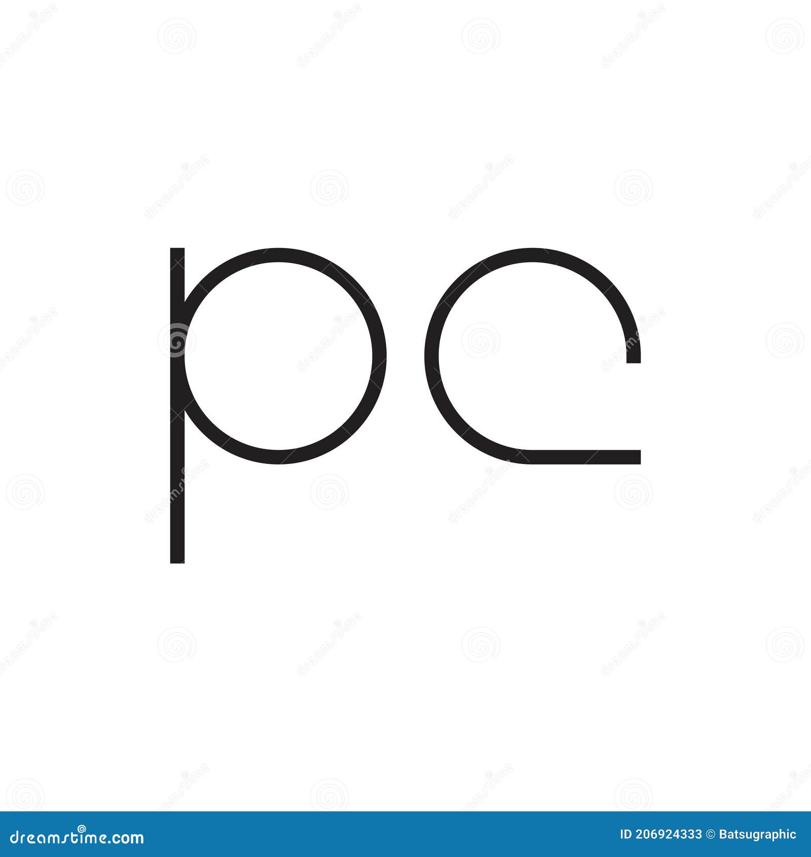 Pc Initial Letter Vector Logo Icon Stock Vector - Illustration of ...