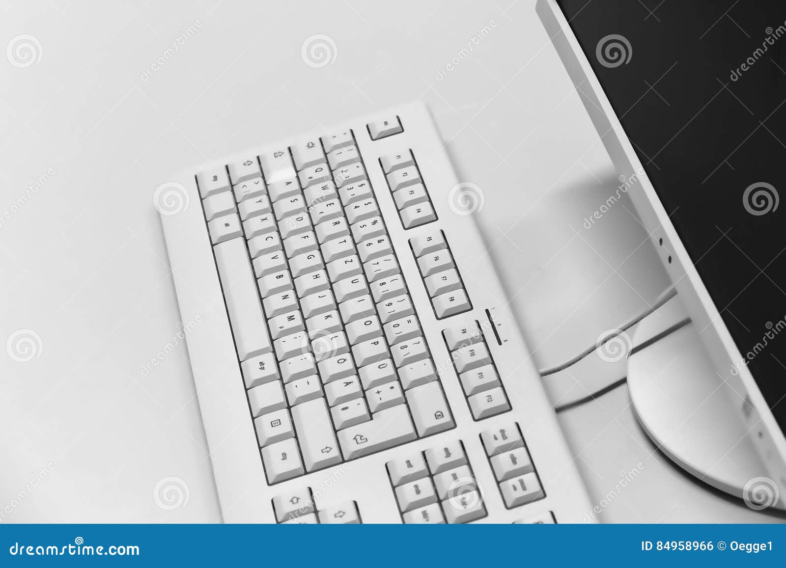 PC Keybard and Monitor stock photo. Image of business - 84958966
